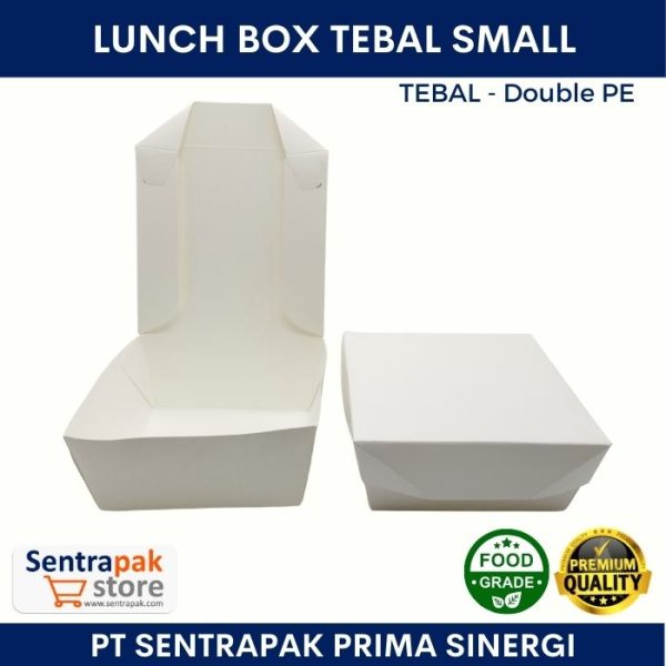 Paper Lunch Box Putih Small Tebal | Harga Pabrik